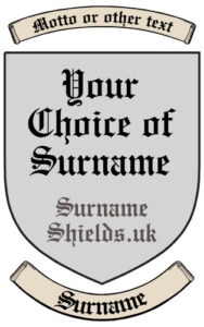 Surname (Coat of Arms) Shield Image Download Your Choice of Surname
